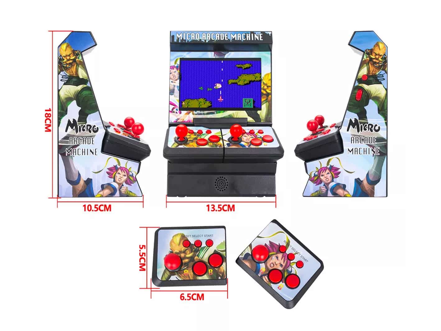 Micro Arcade Machine. 300 juegos. LCD 4,3″. Mandos extraíbles – TALENTEC